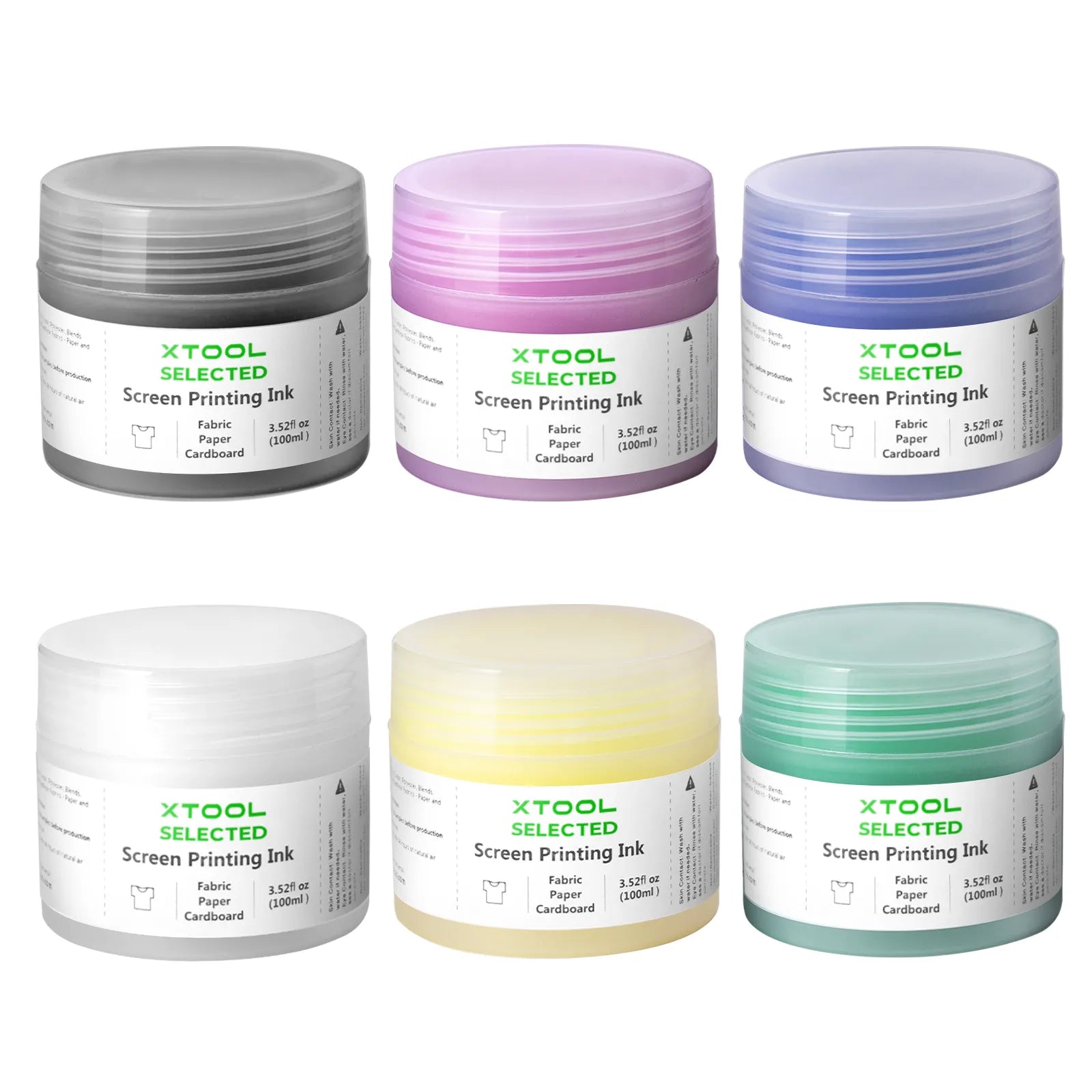 xTool - Basis Color Screen Printing Ink Set (6 Colors)